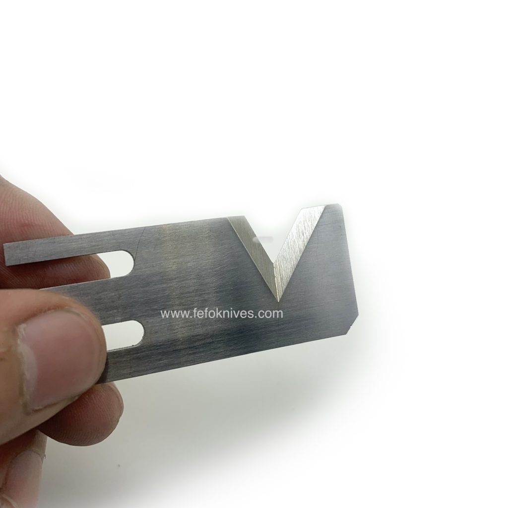 Shaped hand knife for trimming tire sidewall