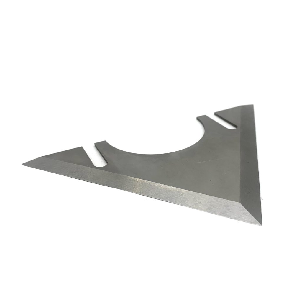 Triangle packaging board cutting blade