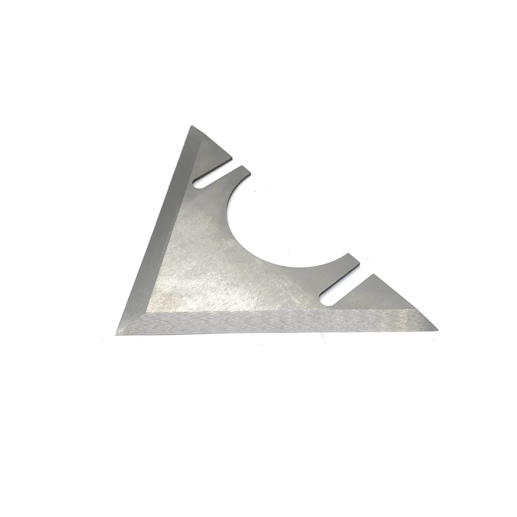 Triangle packaging board cutting blade